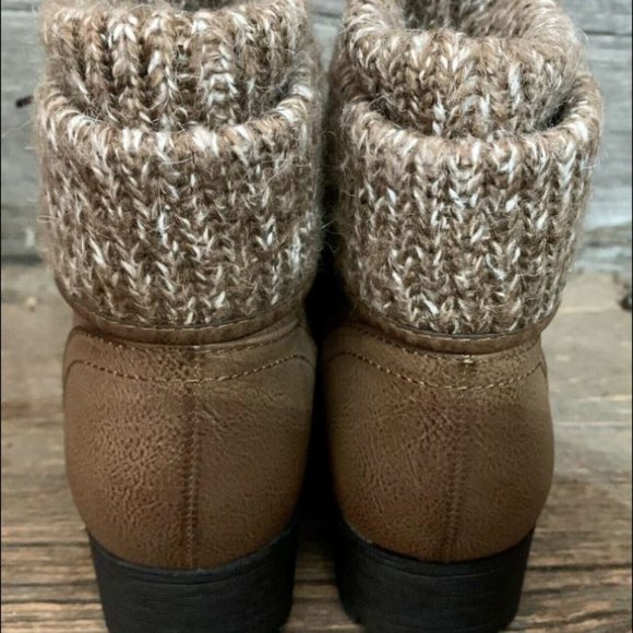 Jessica Cline | Shoes | Jessica Cline Sweater Top Lace Up Ankle Boots ...
